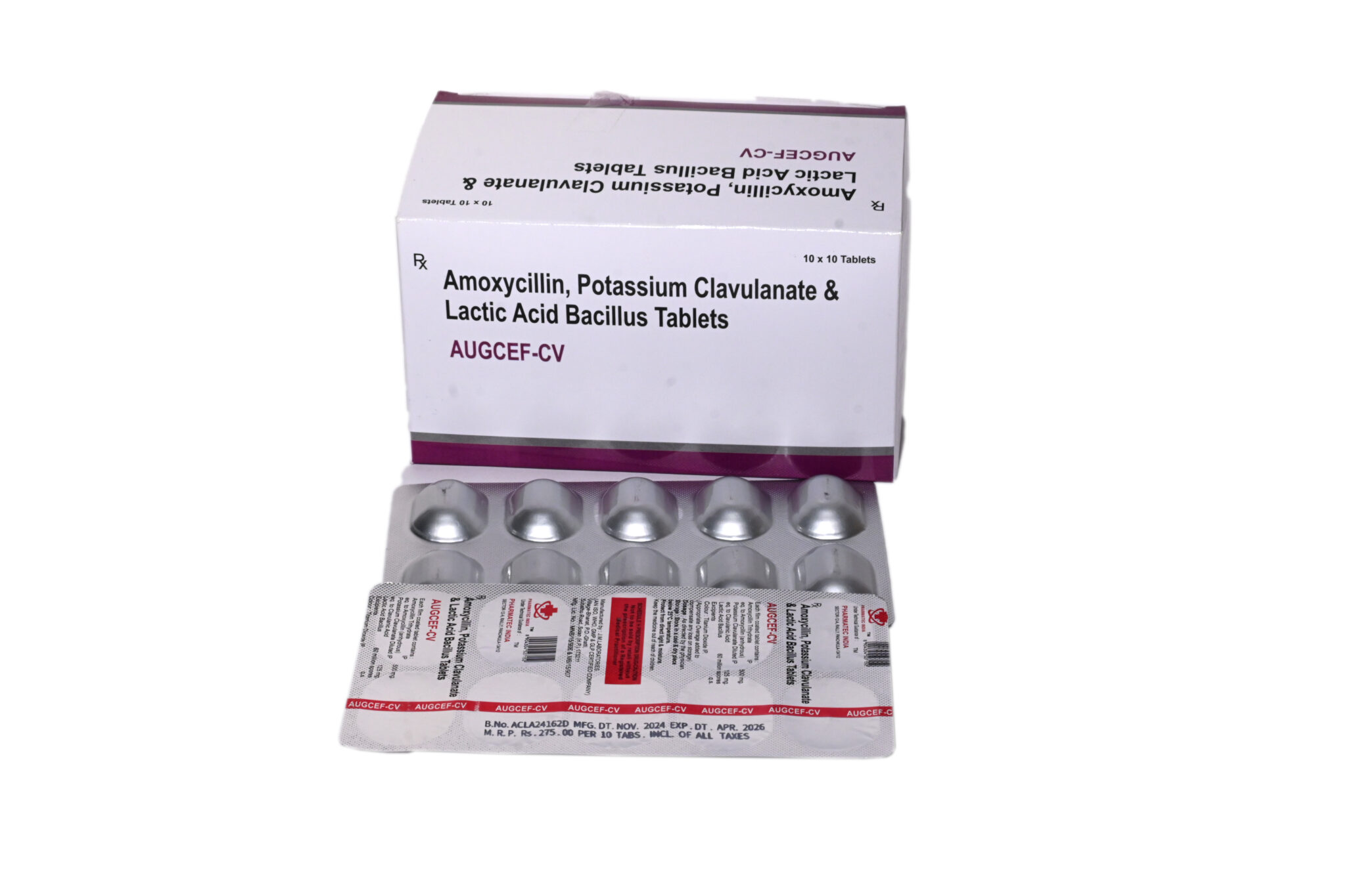 AUGCEF CV 625 TAB – PHARMATEC INDIA